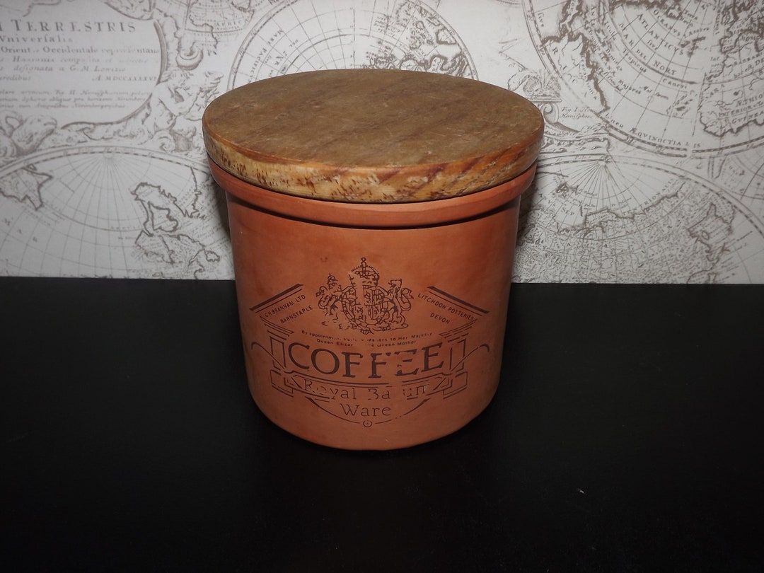 Vintage English Pottery Coffee Jar Pot C.H. Brannam Ltd Barnstaple ...