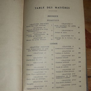 Vintage French Science Physics Book 1930s School Book Physique Chimie ...