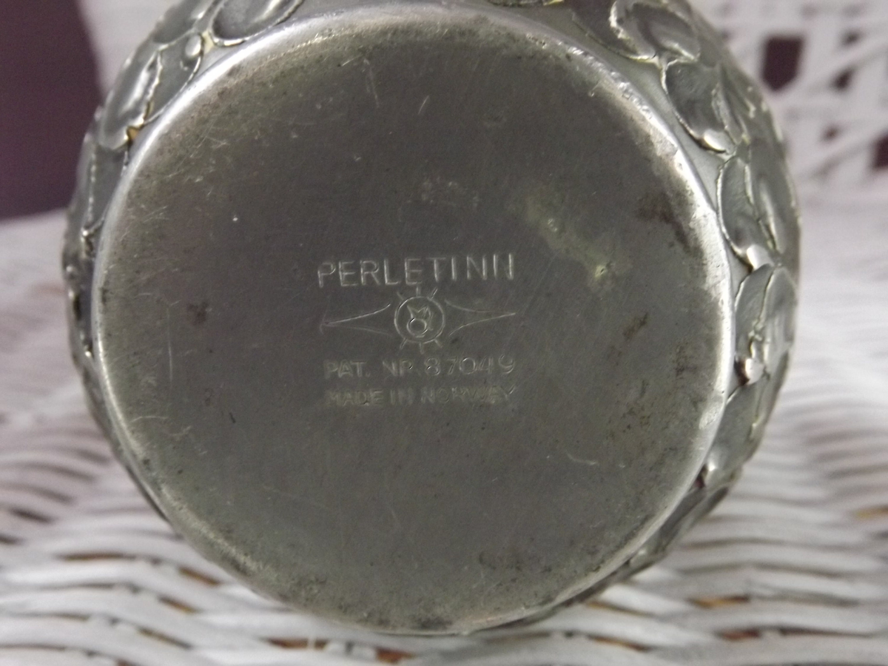 Vintage Norwegian Pewter Vase Handmade Norway Perletinn | Etsy