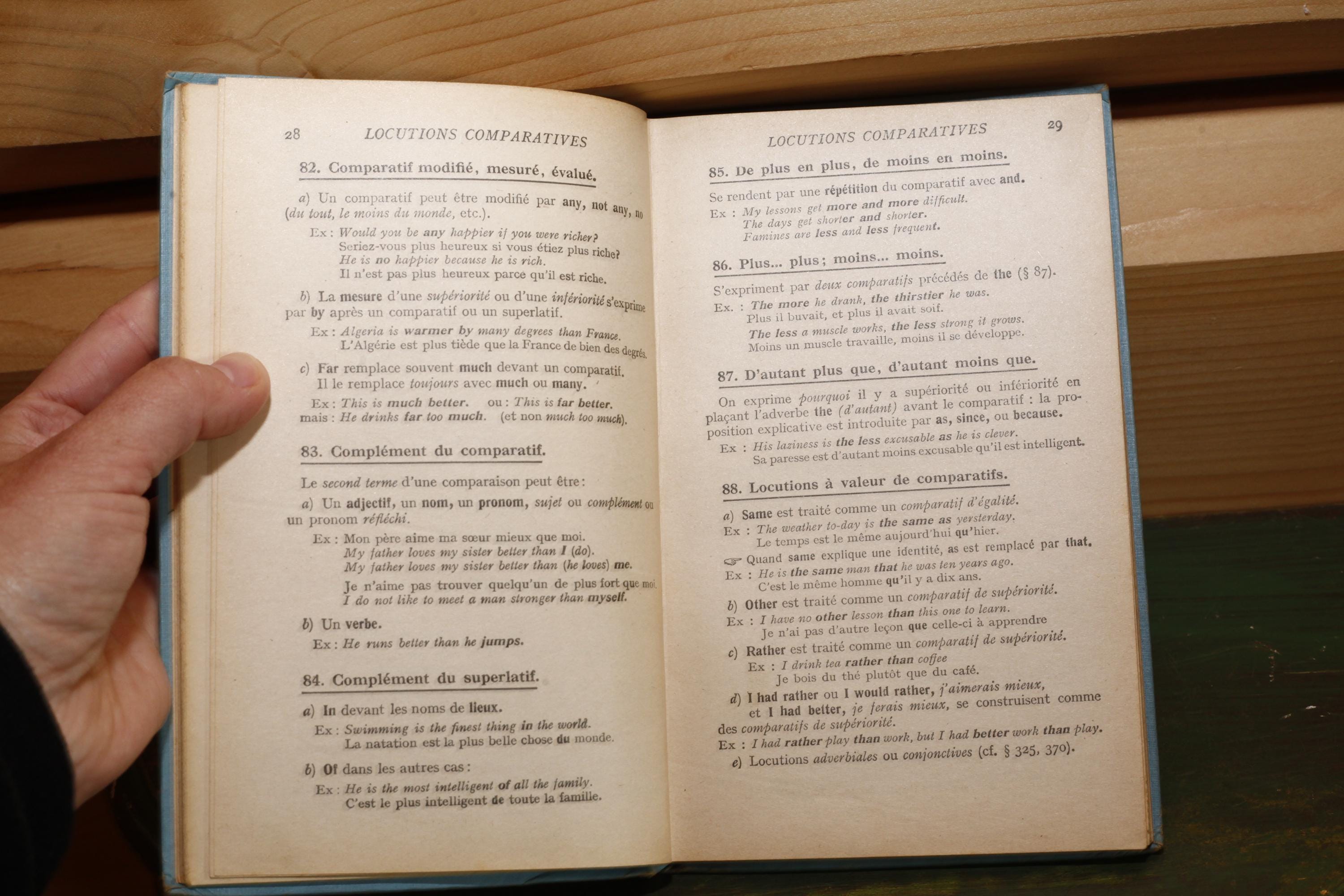 Vintage French Book to Learn English Grammaire De L'anglais Vivant 1942 ...