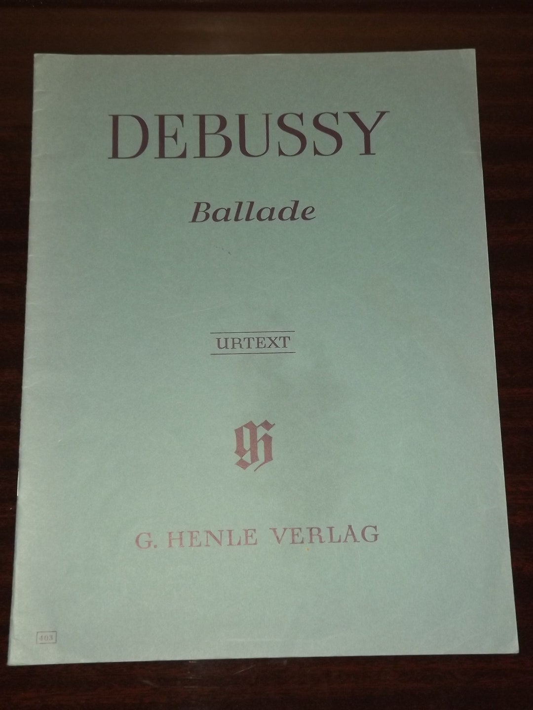 Vintage Sheet Music Claude Debussy Ballade G. Henle Verlag Piano Sheet ...