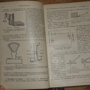 Vintage French Science Physics Book 1930s School Book Physique Chimie ...