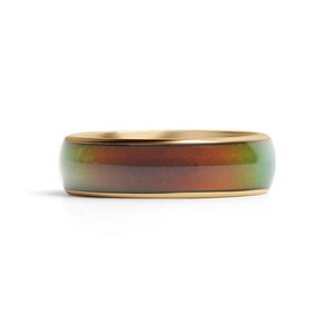 Gold Stainless Steel Mood Ring, Unique Gifts, Color Changing Ring ...