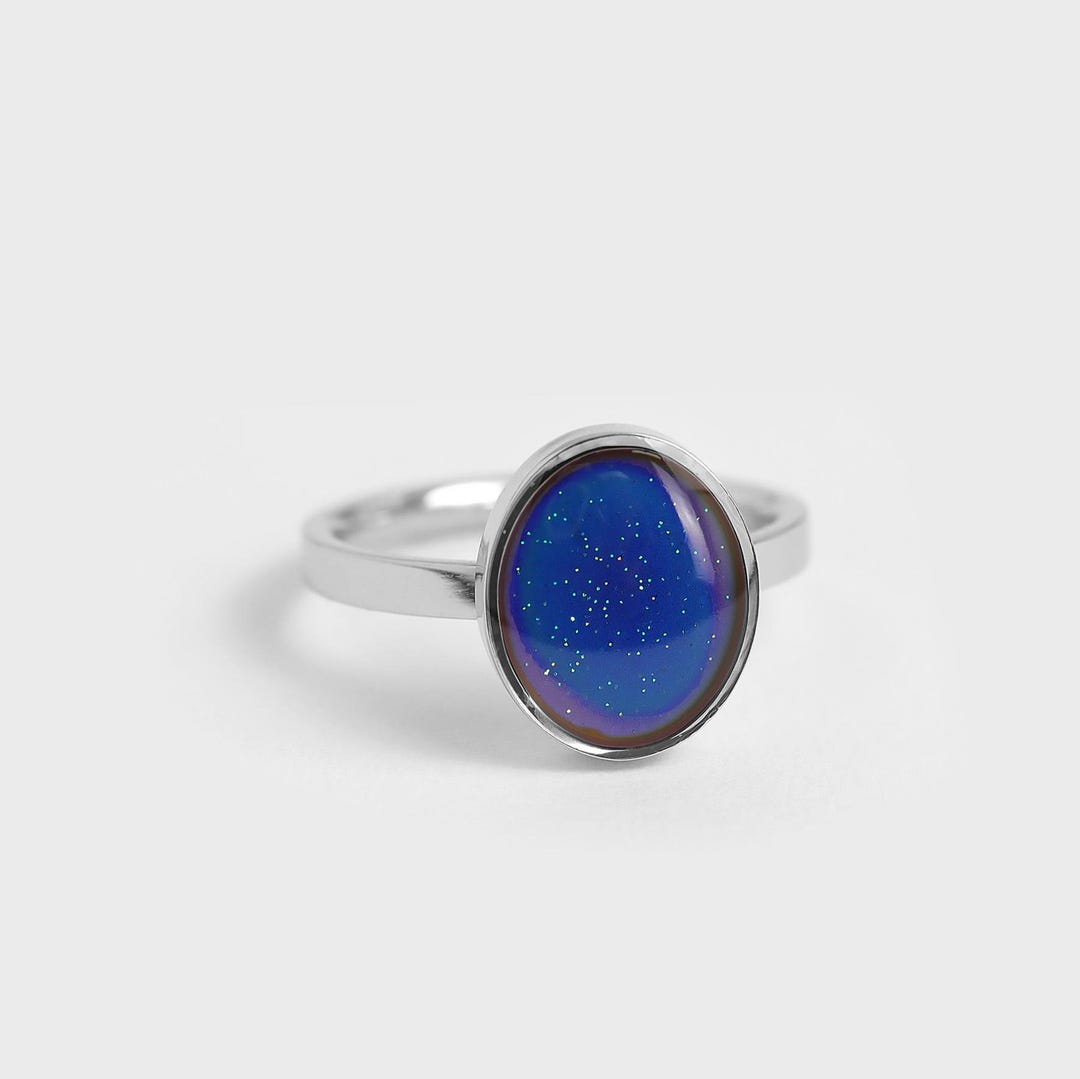 Stainless Steel Statement Mood Ring, Unique Gifts, Color Changing Ring ...