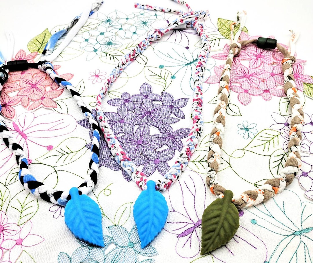 Leaf Chewelry, Stimming Chewelry, T-shirt Necklace, Sensory Seeking ...