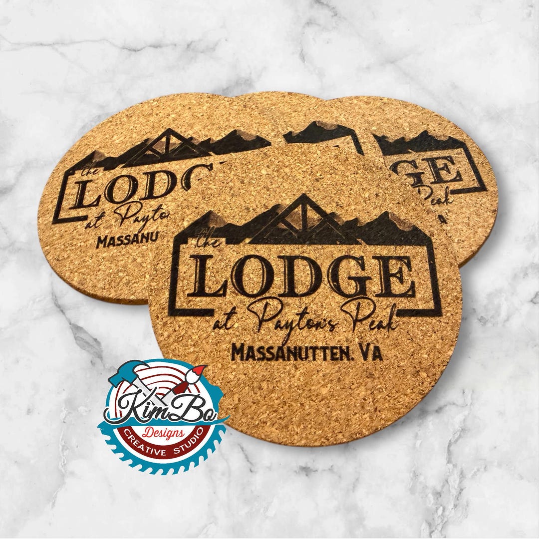 Set of 4 | 4" Custom Cork Coasters Personalized With Your Logo ...
