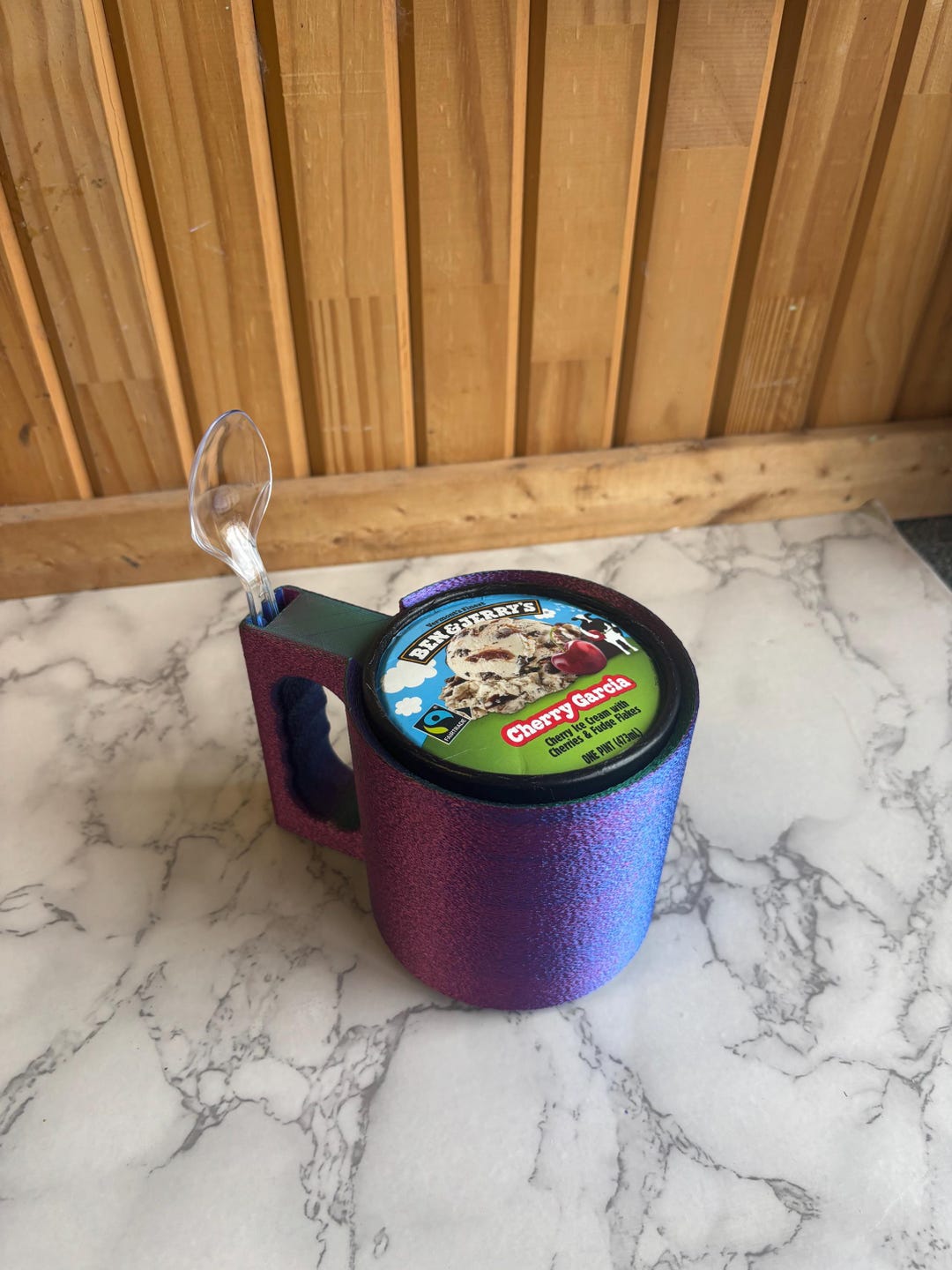 3d Printed Ice Cream(1 Pint) and Spoon Holder - Etsy
