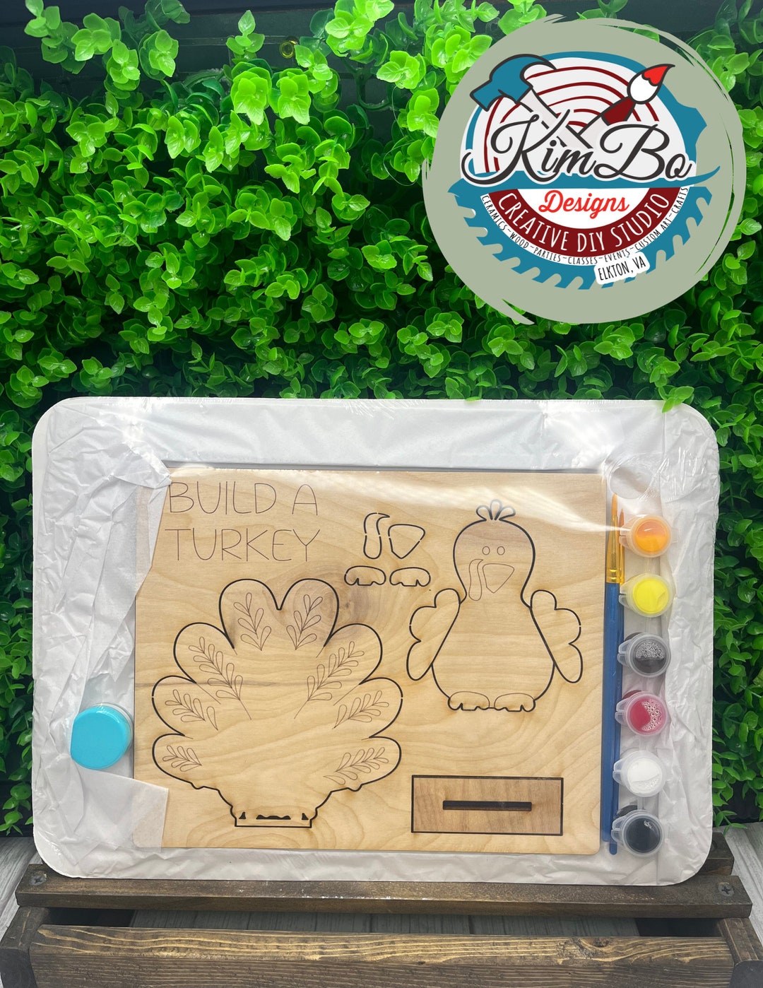 Unpainted DIY Wooden Turkey Kit - Etsy