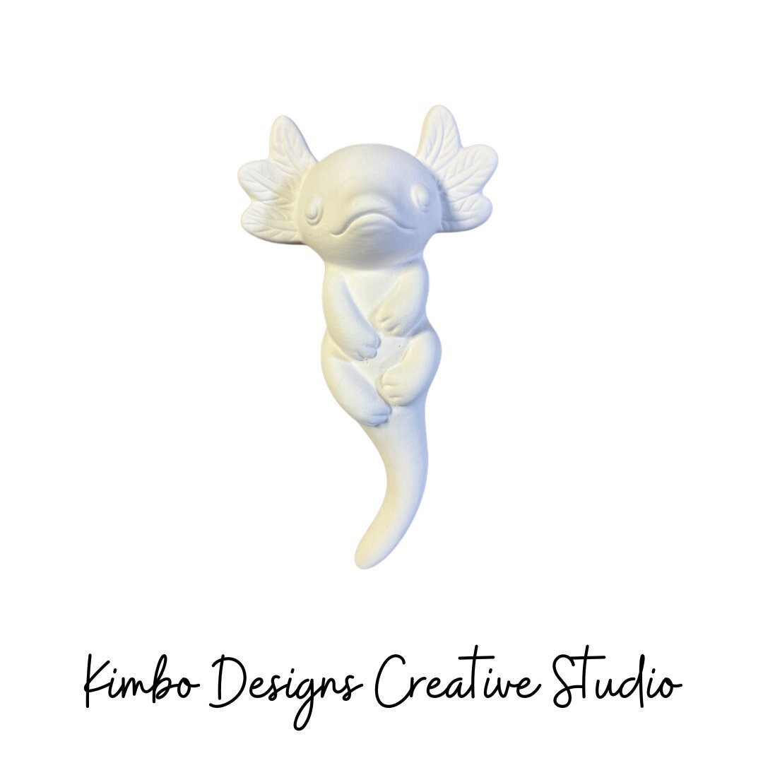 Unpainted DIY Ceramic Axolotl, Bisque - Etsy