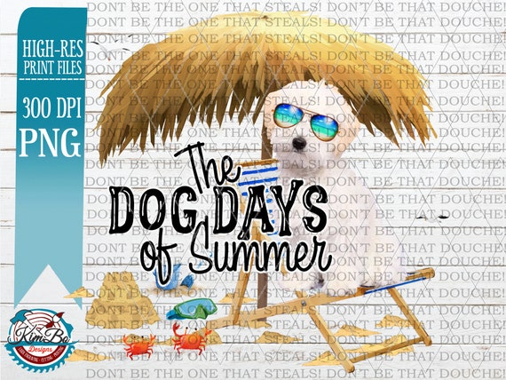 The Dog Days of Summer Palm Trees Beach Maltipoo Poodle - Etsy