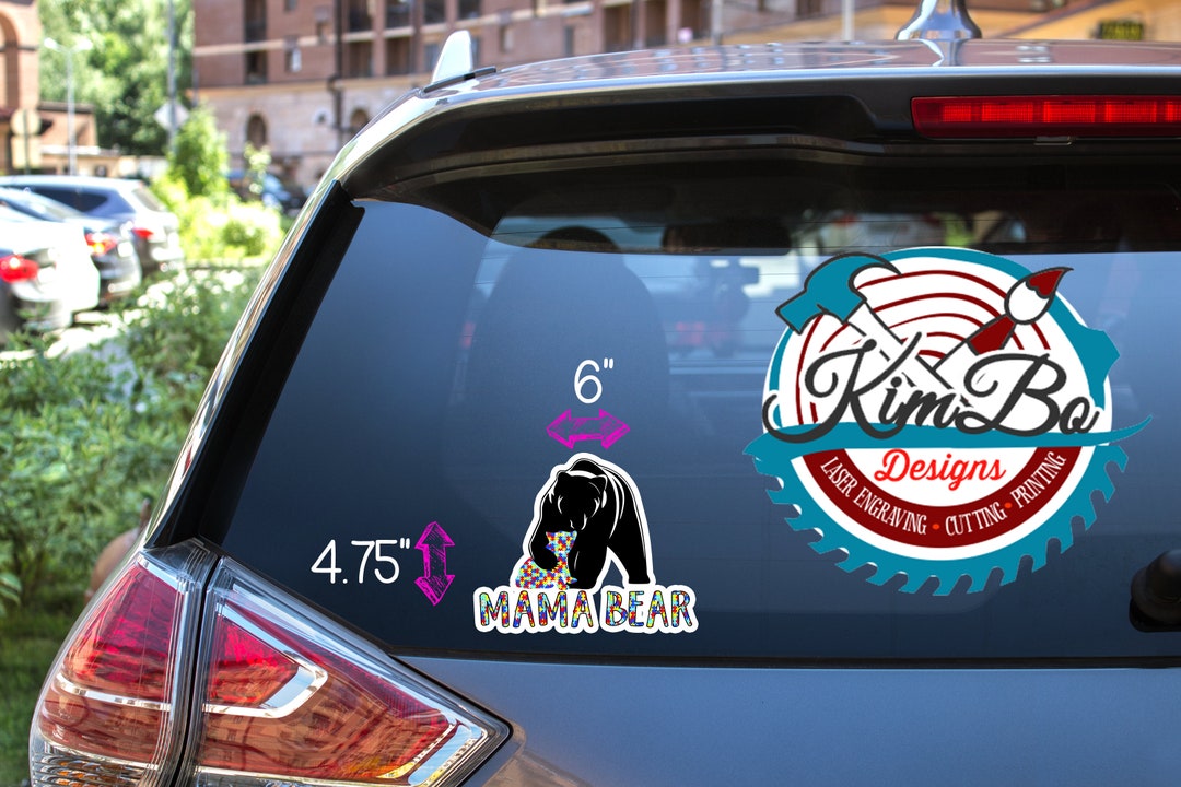 Mama Bear Autism Awareness Car Decal Sticker 6" Wide 4.75" Tall. Free ...