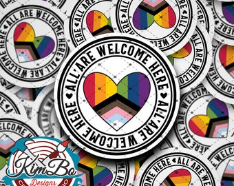 All Are Welcome Here Sticker - Etsy