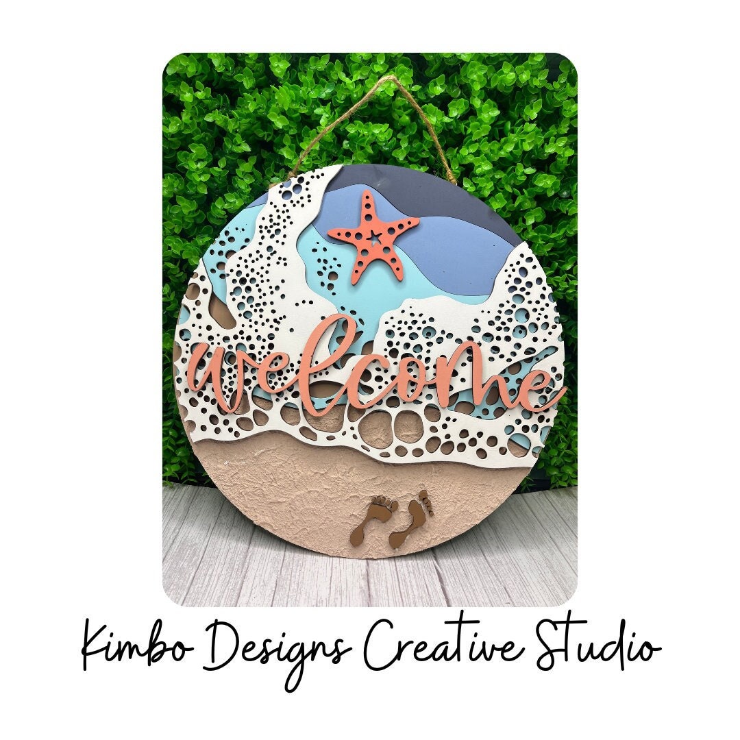 Ocean "welcome" Sign- Unpainted & Unassembled Kit - Etsy