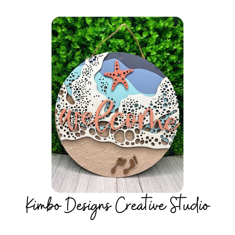 Ocean "welcome" Sign- Unpainted & Unassembled Kit - Etsy