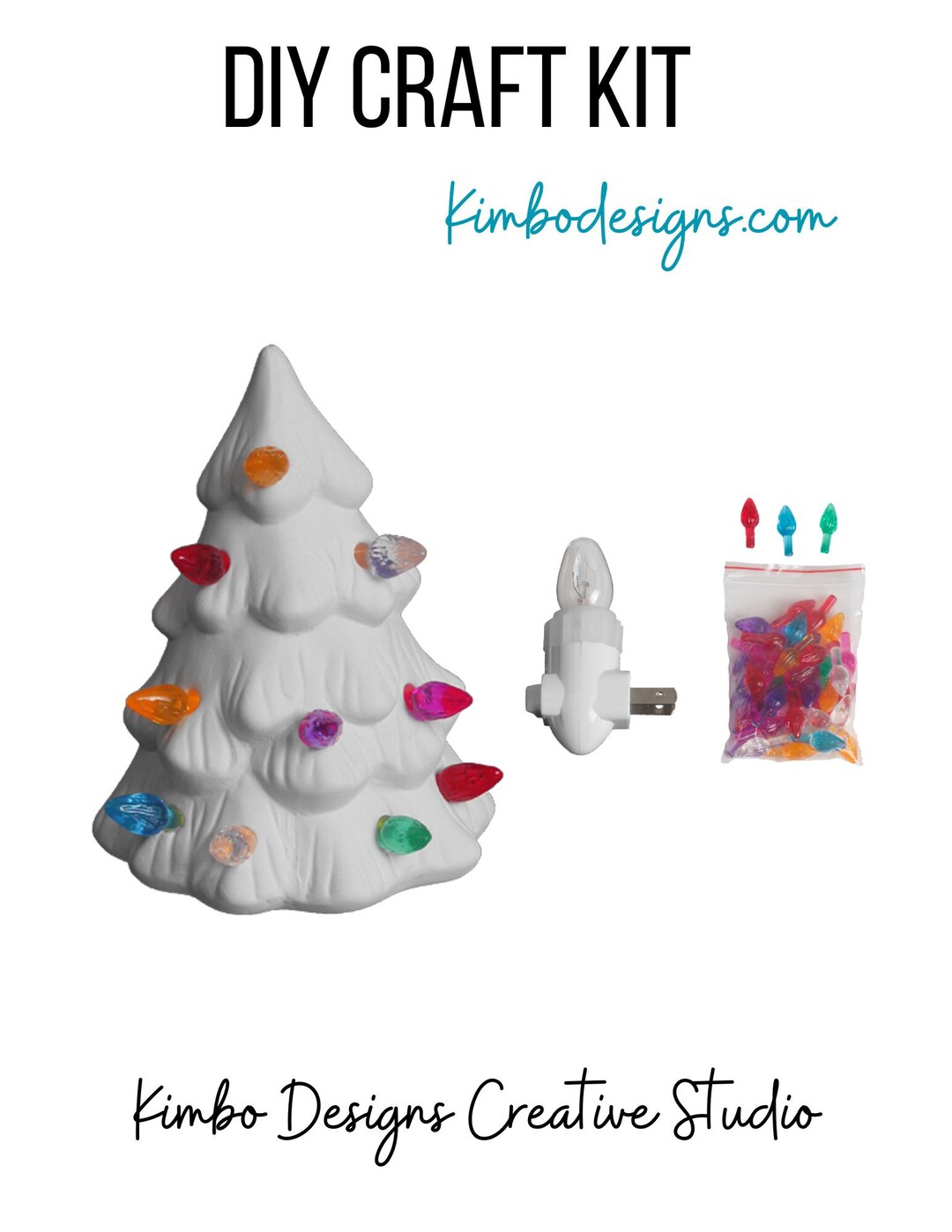 Ceramic Unpainted Christmas Tree Night Light Kit - Etsy