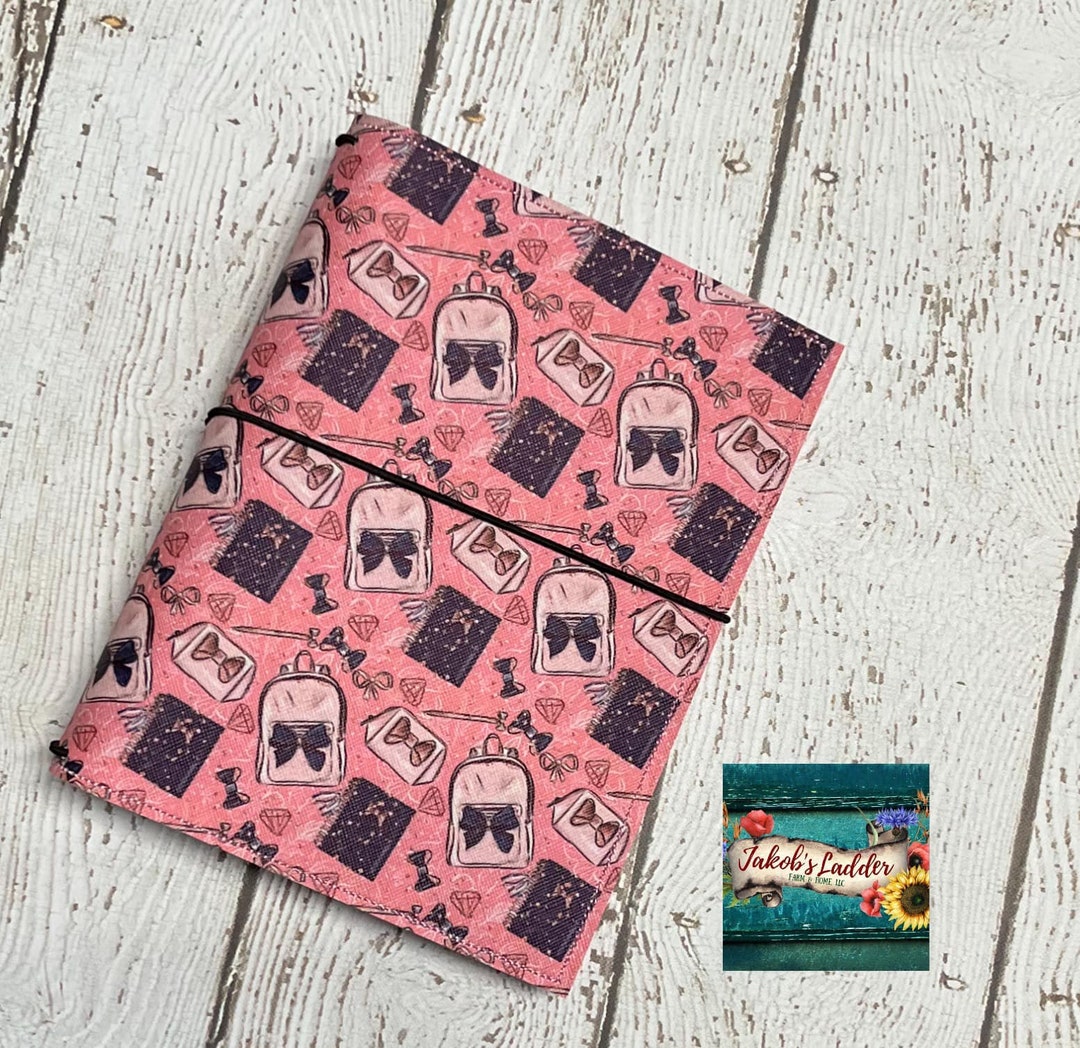 Pink Planner Girl B6 Travelers Notebook Cover With 2 Inside Pockets and ...