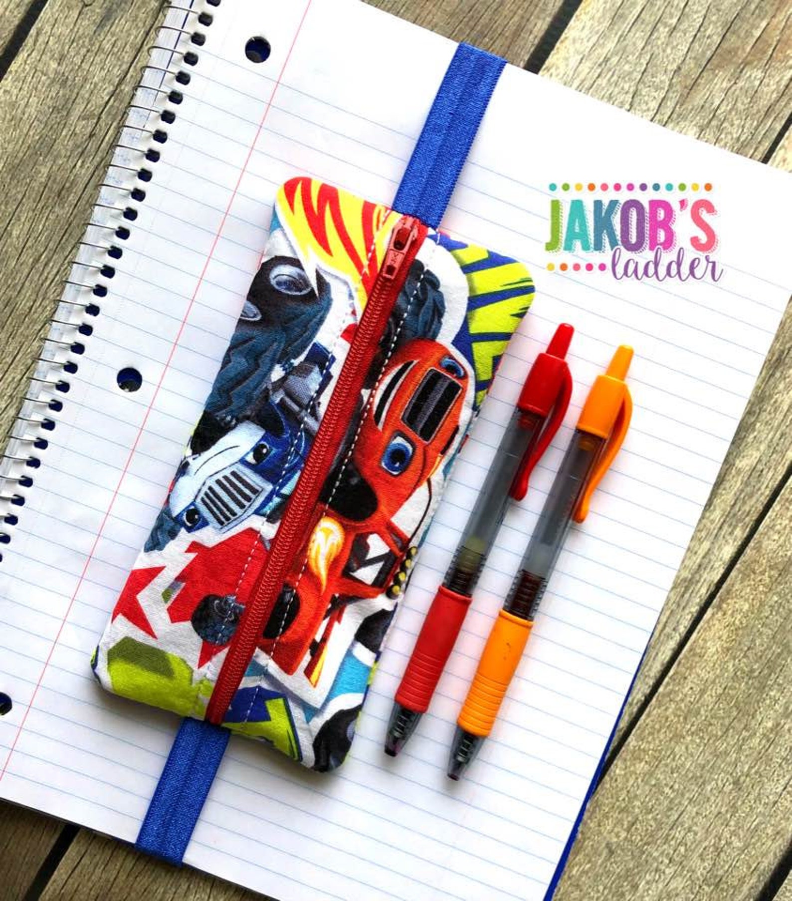 Monster Trucks Zippered Pen Holder Notebook or Planner Band - Etsy