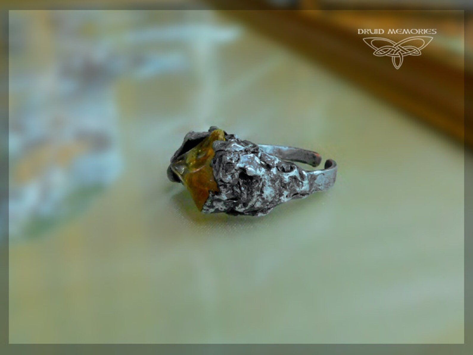 Citrine Ring "the Sun of Thelidon", Druid Magic Ritual Ring - Etsy