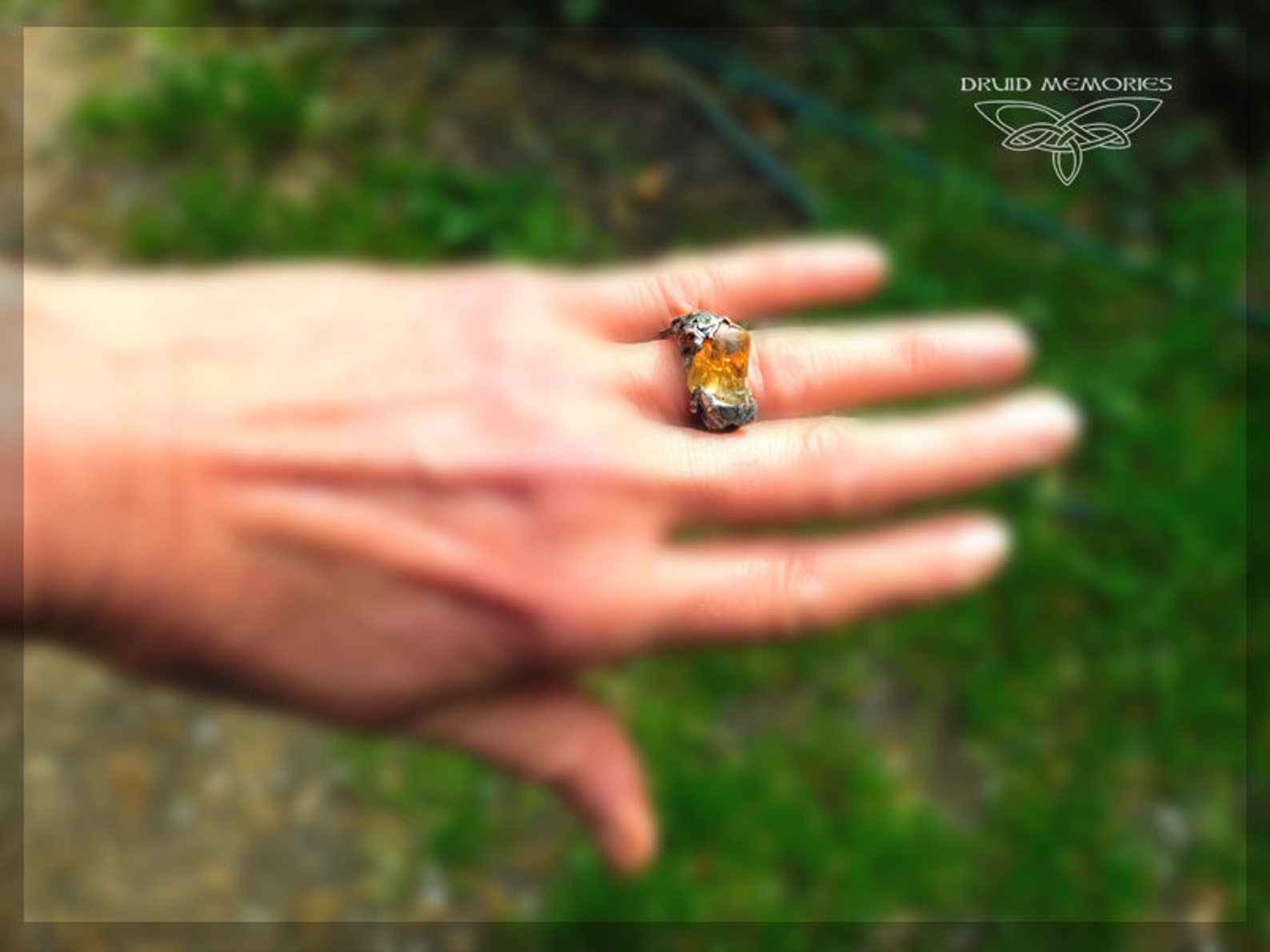 Citrine Ring "the Sun of Thelidon", Druid Magic Ritual Ring - Etsy