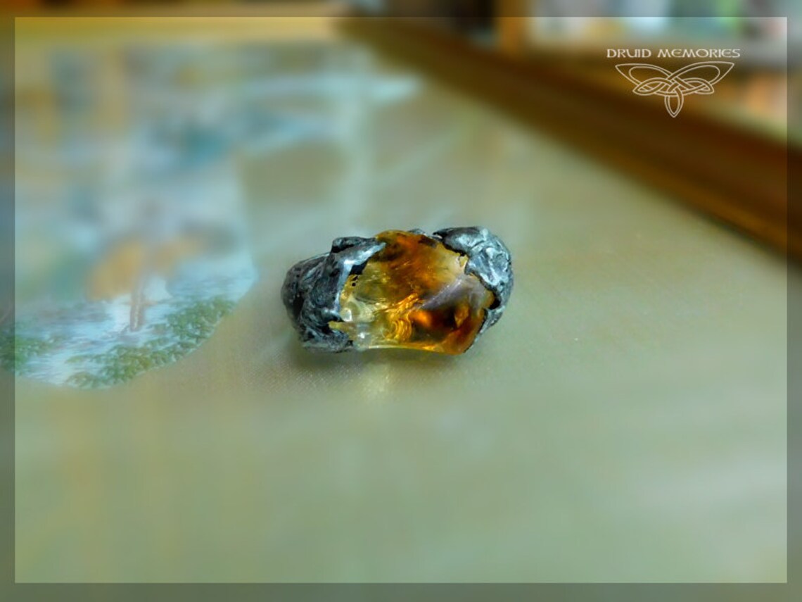 Citrine Ring "the Sun of Thelidon", Druid Magic Ritual Ring - Etsy