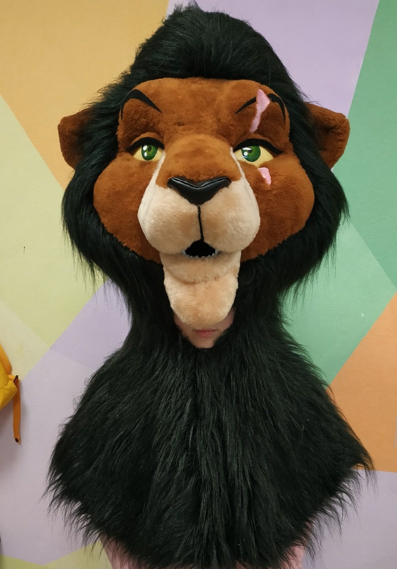 Scar mask. Open Face Scar Head Animation. Scar fursuit head | Etsy