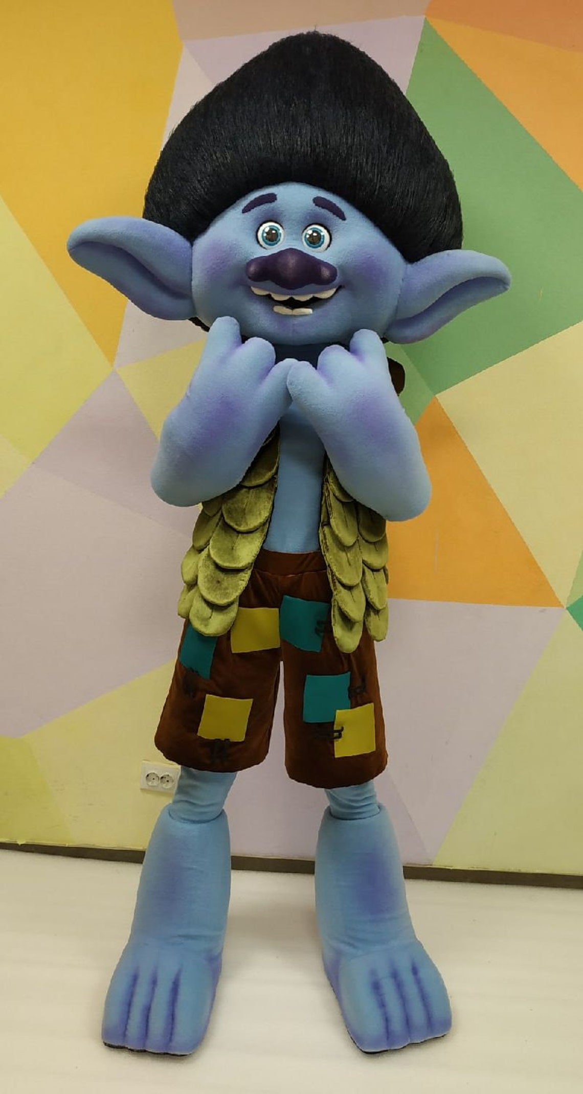 A blue troll with black hair. The troll costume . The mascot | Etsy