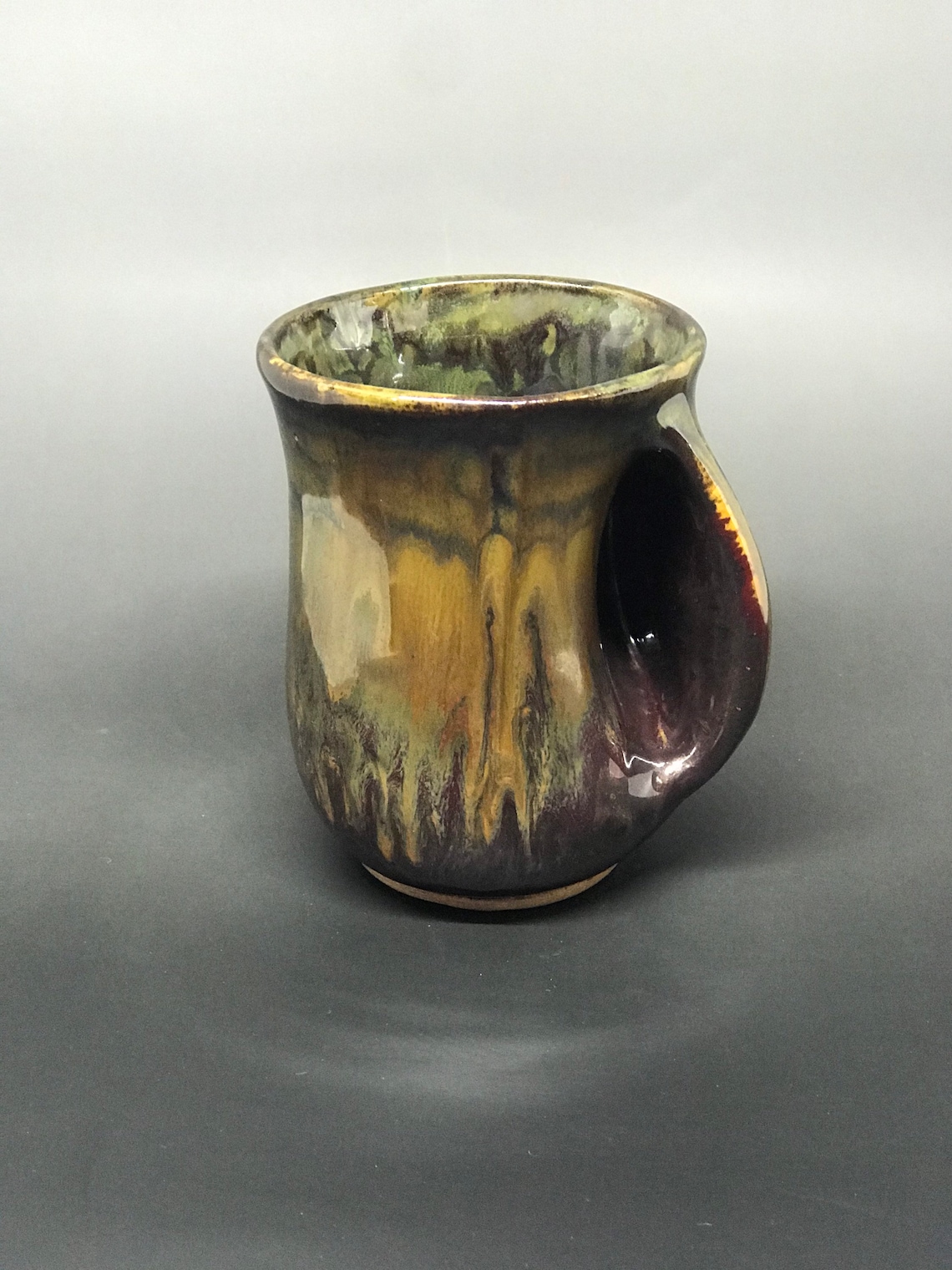 Handwarmer mug.Ceramic.Hug Mug.Pocket.Hand | Etsy