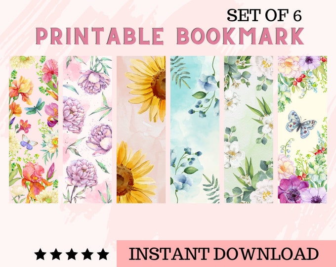 Digital Printable Bookmarks / Digital Bookmark / Instant Download for ...