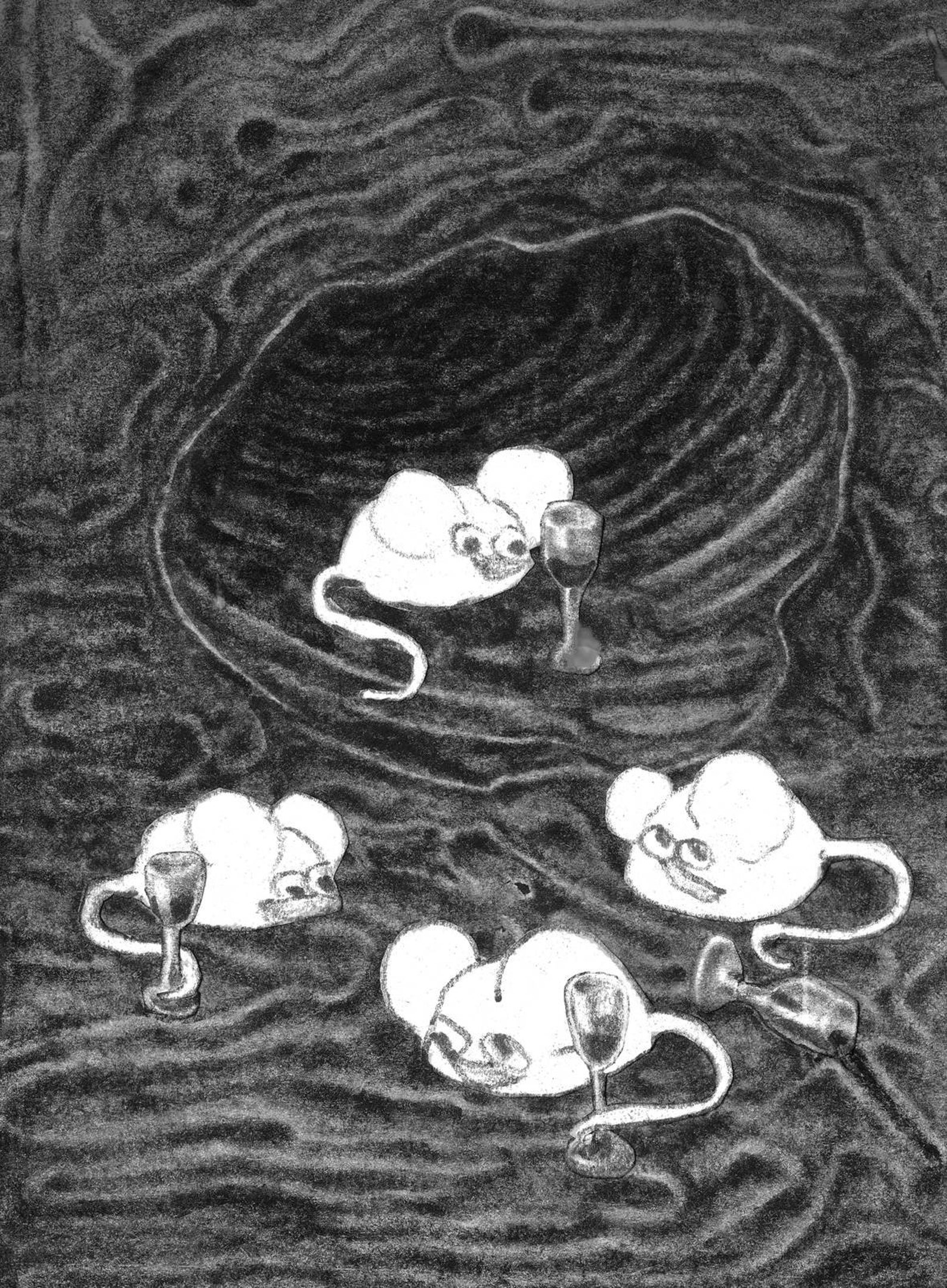 PRINT / Drunk Mice / Souris Saoules - Etsy