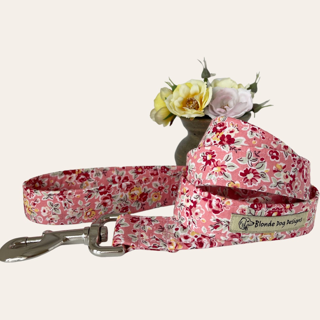 Floral Dog Lead: Freya Isabella Pink - Etsy