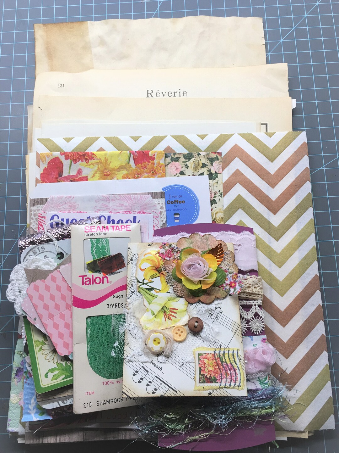 Floral/botanical Junk Journal Kit | 40+ Pieces | Ephemera Kit | Flowers ...