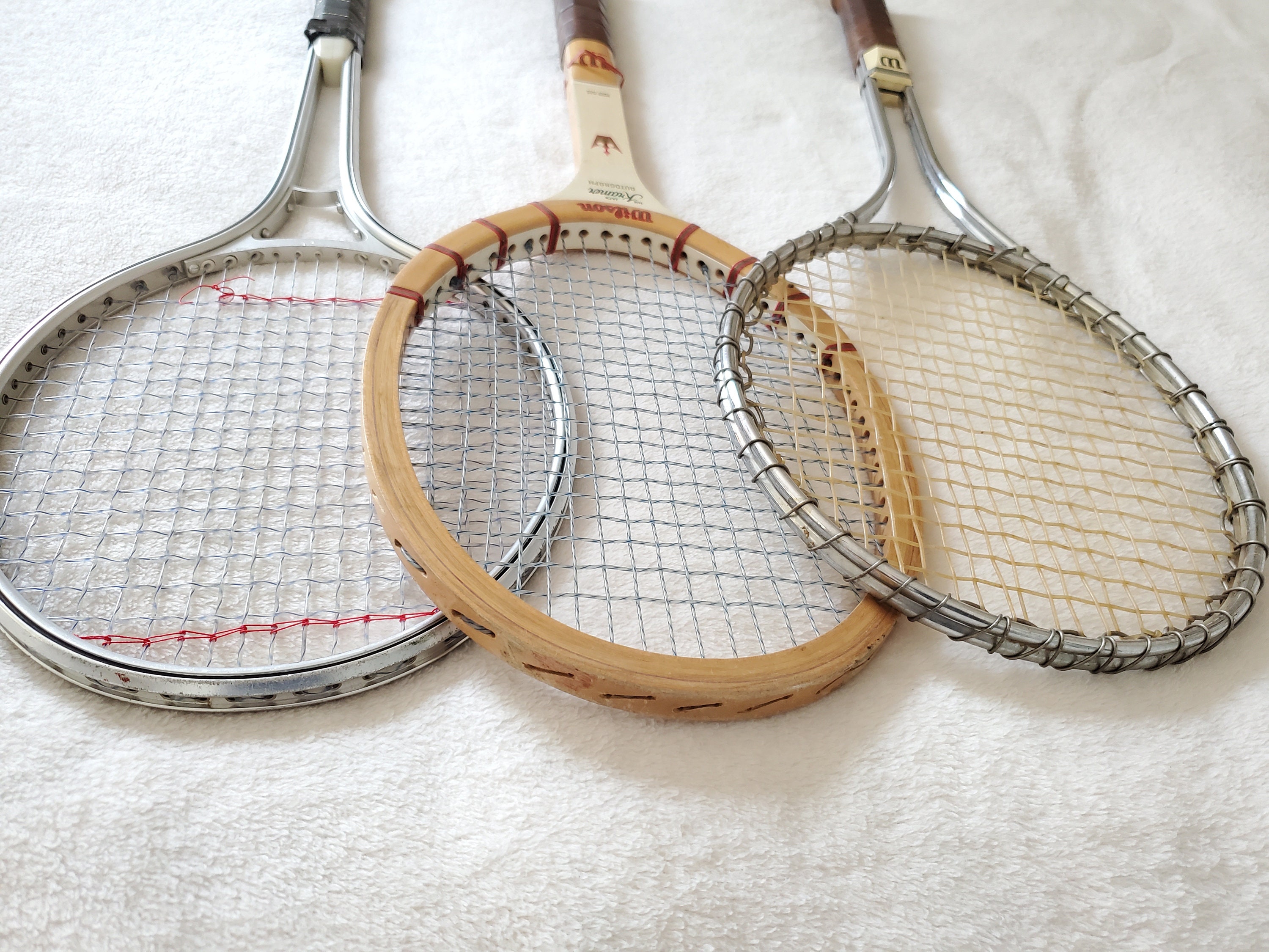 Vintage Tennis Rackets/racquets Wilson Wooden Metal Tennis Racquetball ...