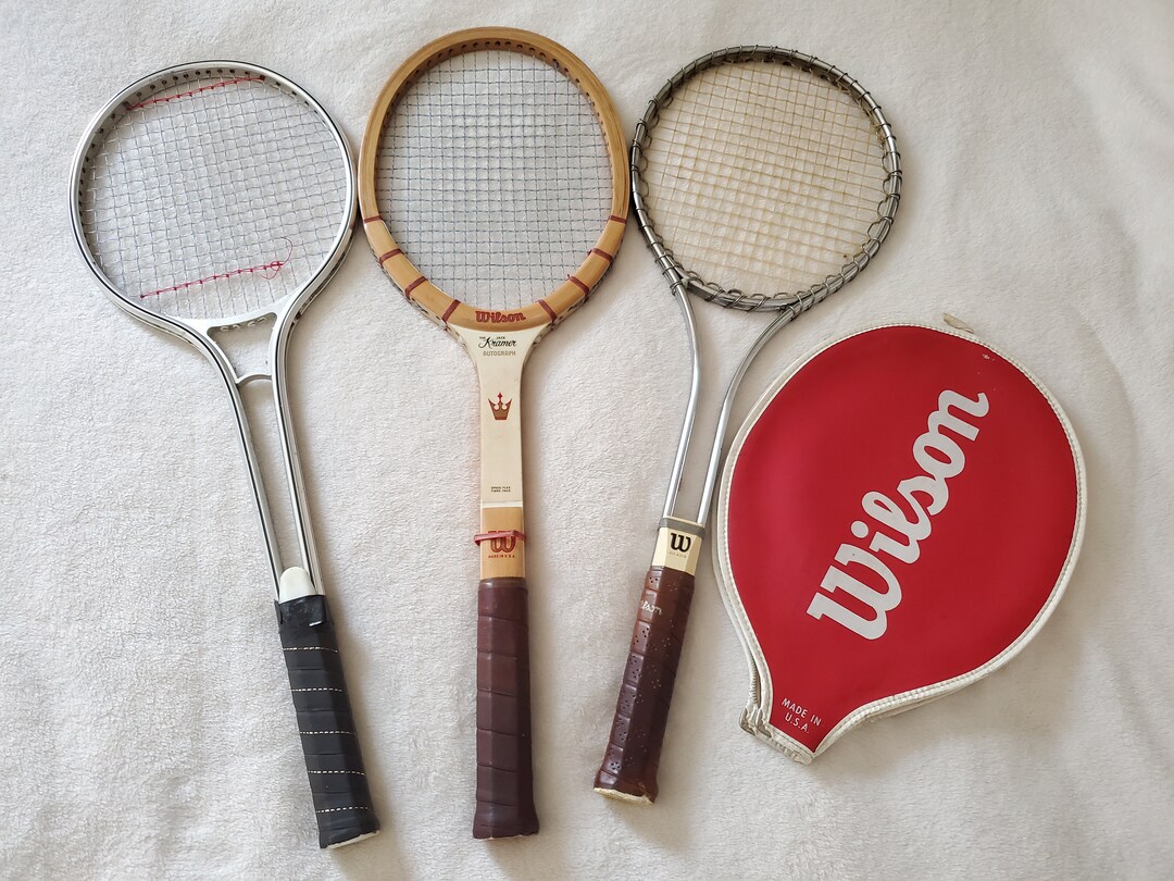 Vintage Tennis Rackets/racquets Wilson Wooden Metal Tennis Racquetball ...