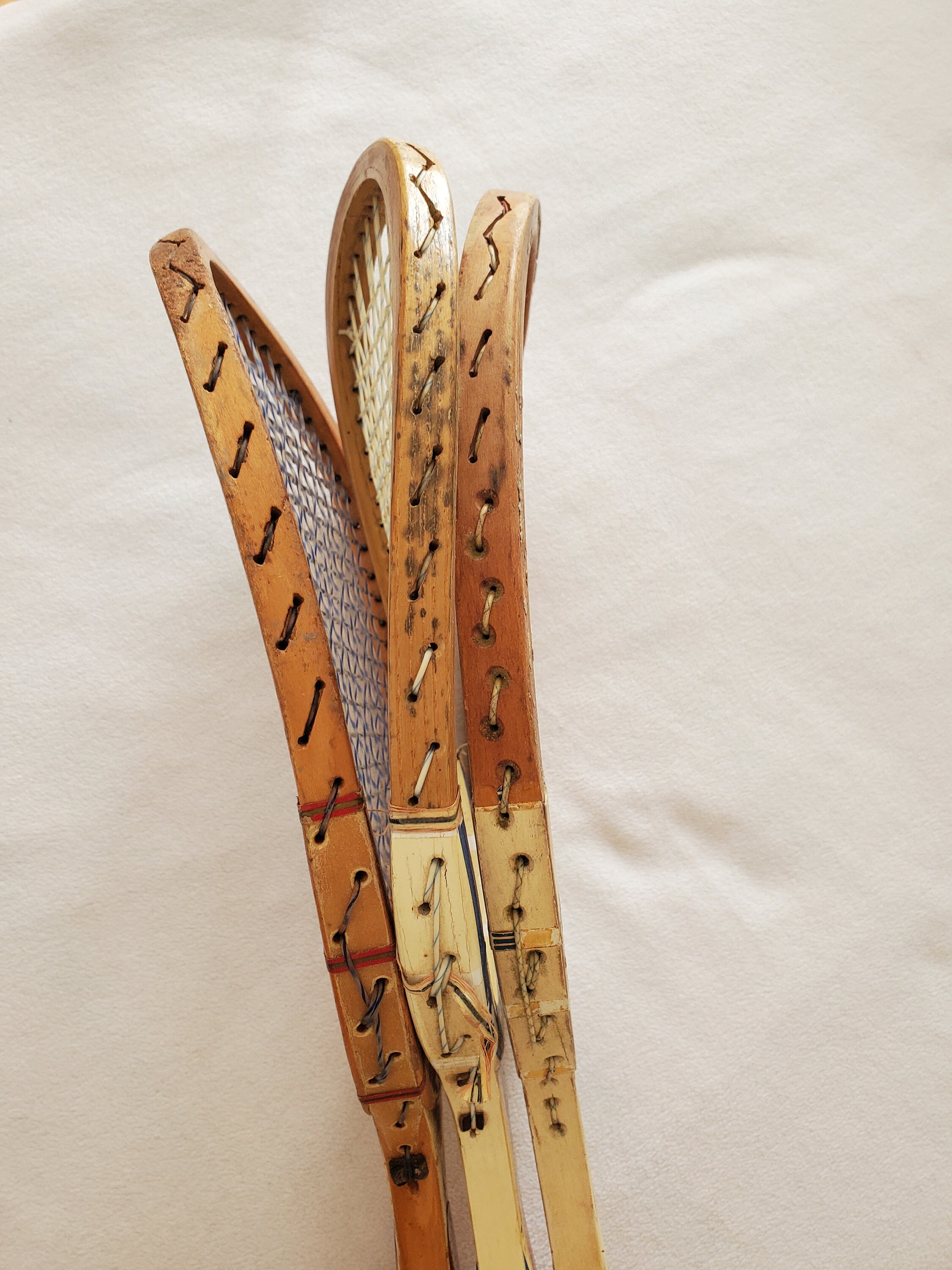 Vintage Tennis Rackets/racquets very Warped Wilson Mary Hardwick ...