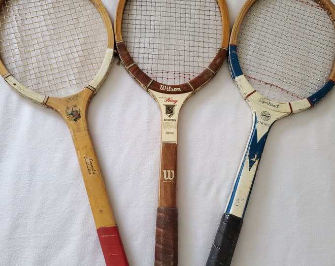 Vintage Tennis Rackets/racquets Wilson Billie Jean King Sportcraft ...