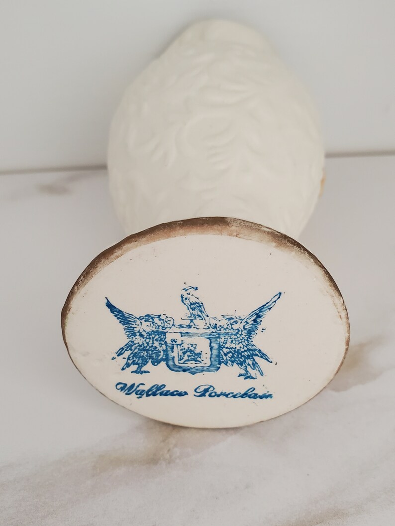 Vintage Wallace Porcelain Bisque Floral Bud Vase Heart-shaped Cameo - Etsy