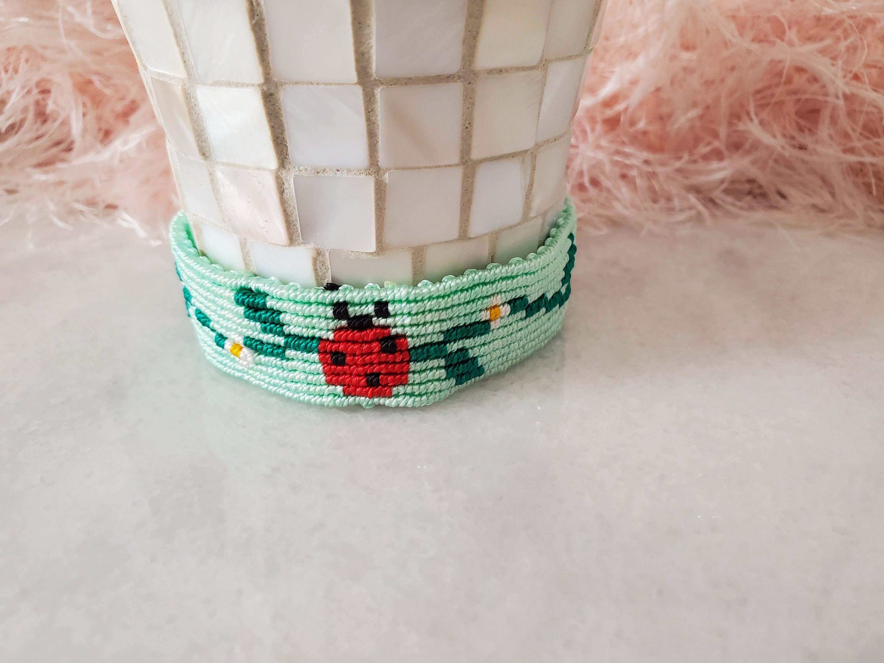 Friendship Bracelets Macrame Alpha Patterns Lady Bug Mushroom Bees ...