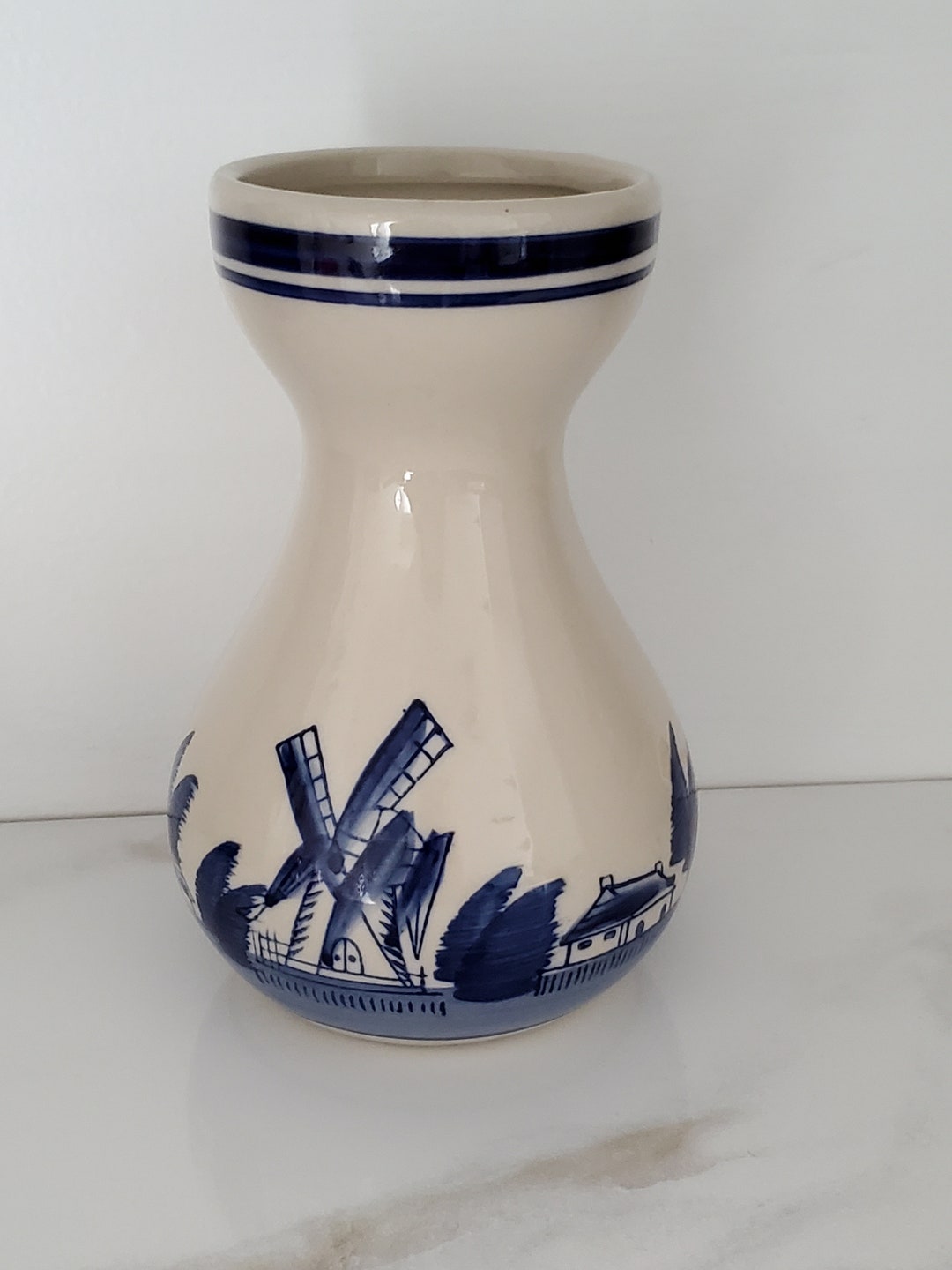 Vintage Delft Pottery Bud Vase Windmill Hand Painted - Etsy