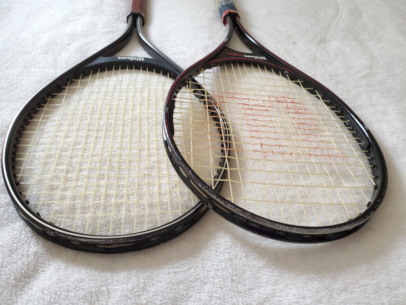 Vintage Tennis Rackets/racquets Wilson APT MID Wilson Cobra With Cover ...