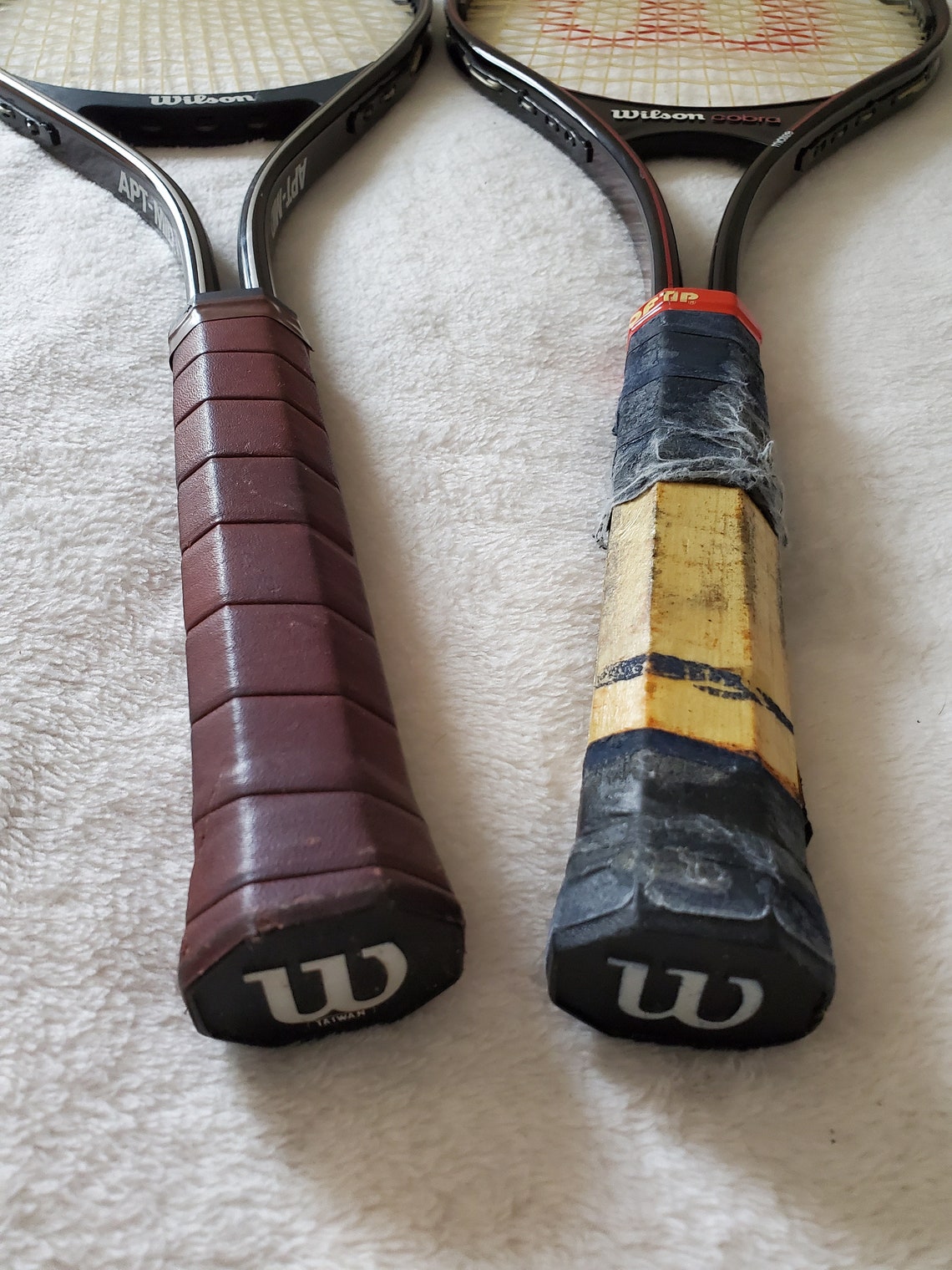 Vintage Tennis Rackets/racquets Wilson APT MID Wilson Cobra With Cover ...