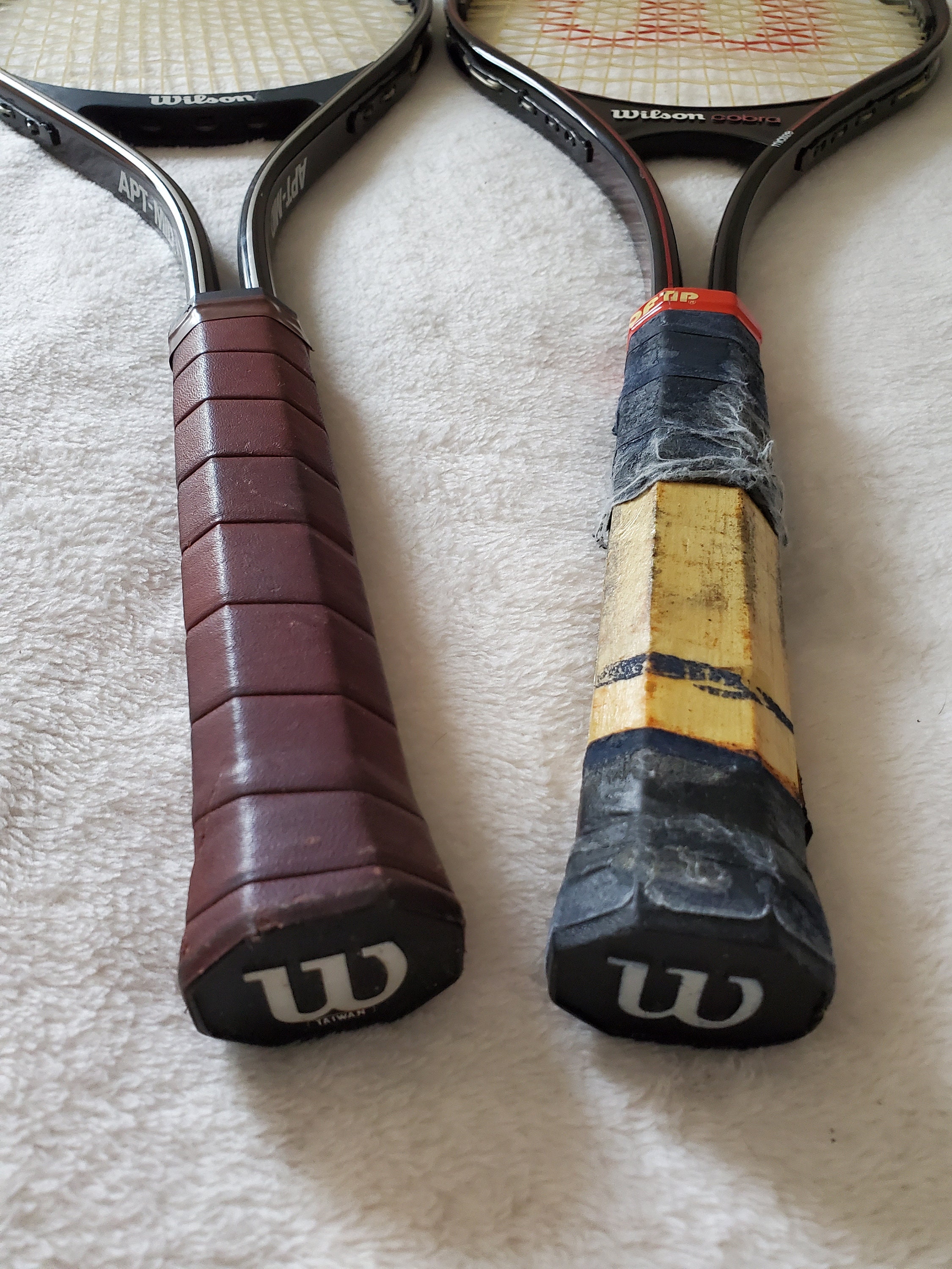 Vintage Tennis Rackets/racquets Wilson APT MID Wilson Cobra With Cover ...