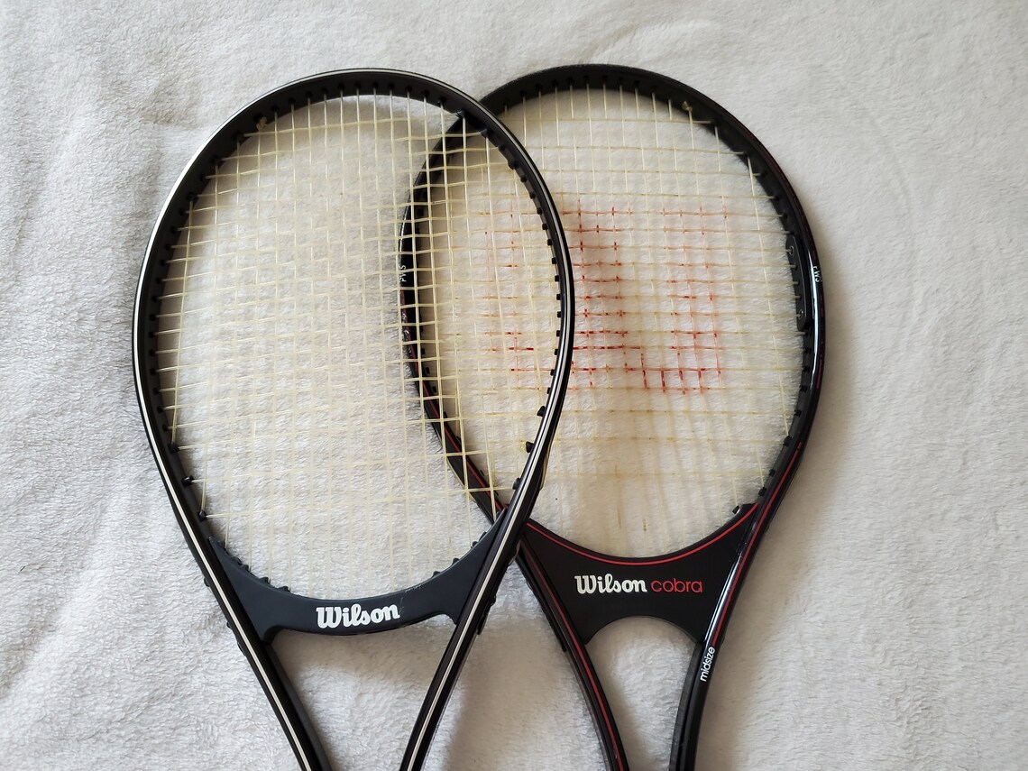 Vintage Tennis Rackets/racquets Wilson APT MID Wilson Cobra With Cover ...