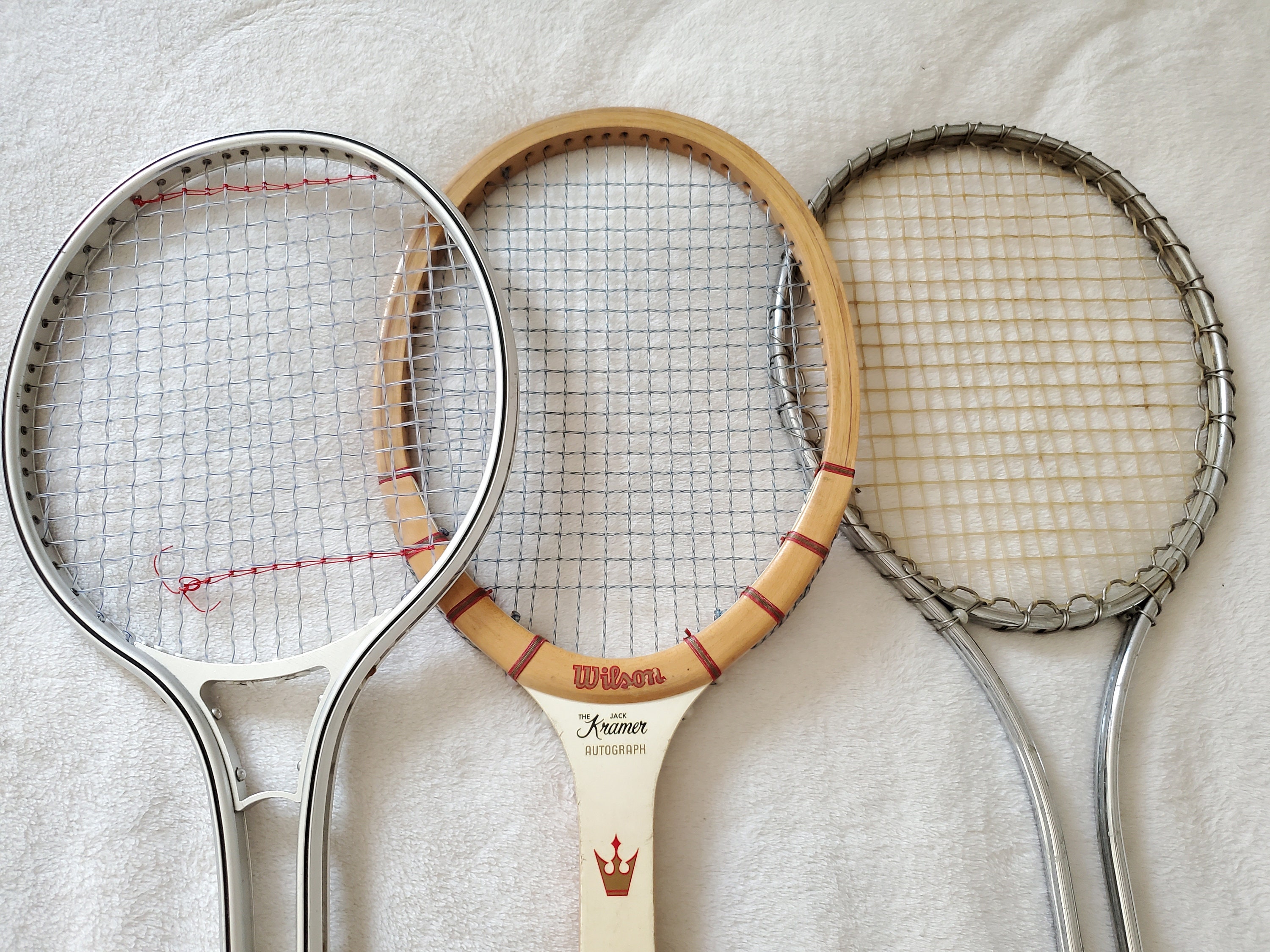 Vintage Tennis Rackets/racquets Wilson Wooden Metal Tennis Racquetball ...
