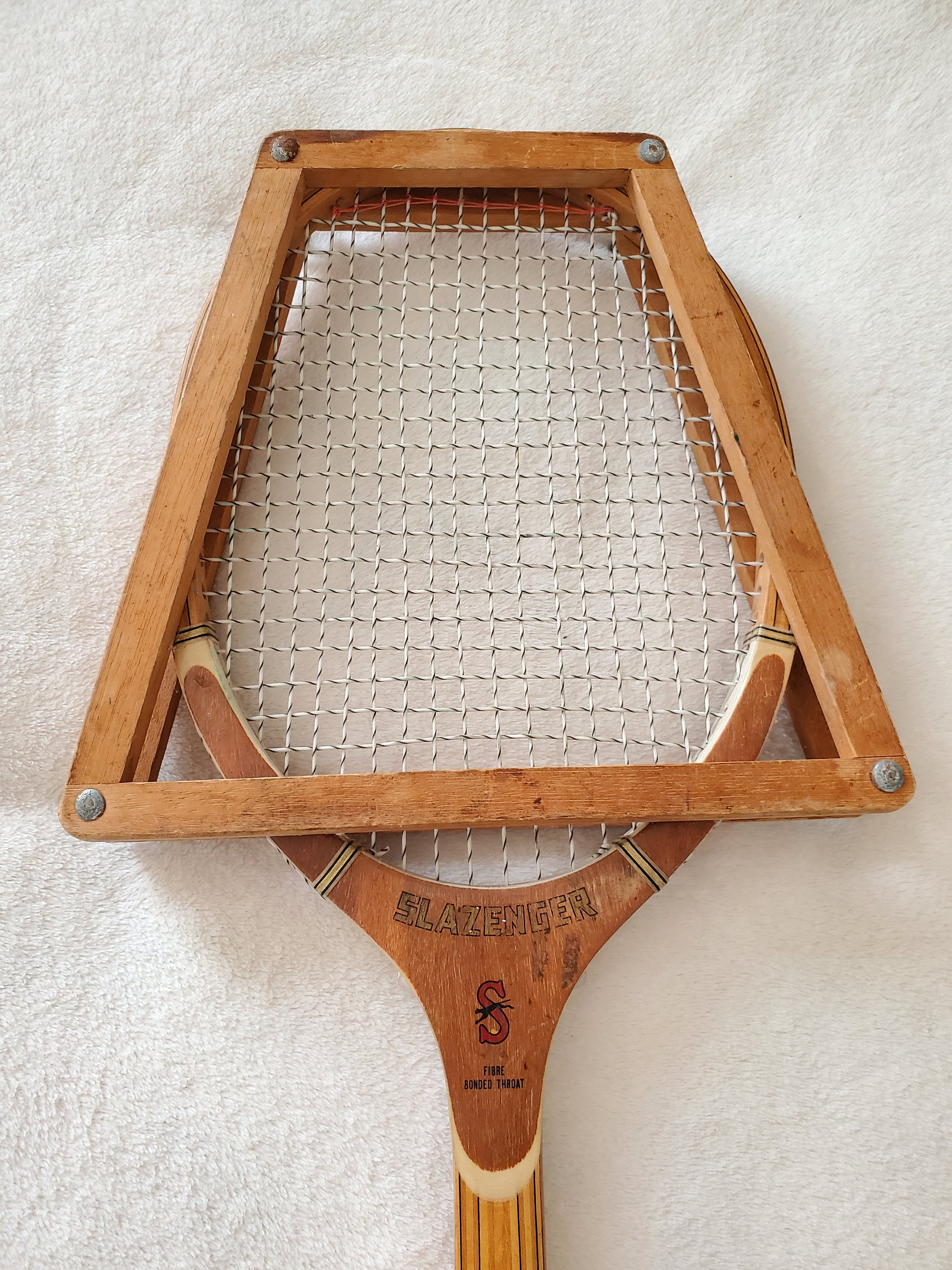 Vintage Wooden Tennis Racket/racquet Slazenger Clipper With Press - Etsy