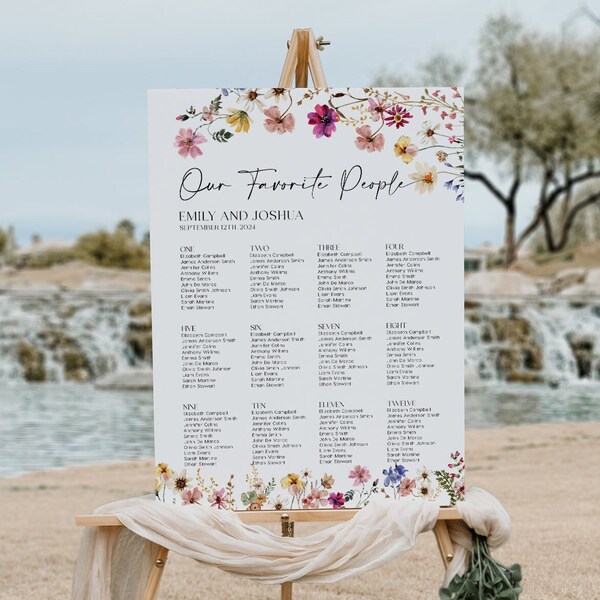 Colorful Seating Chart - Etsy