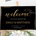 Welcome Sign Wedding, Black and Gold Welcome Sign, Instant Download ...