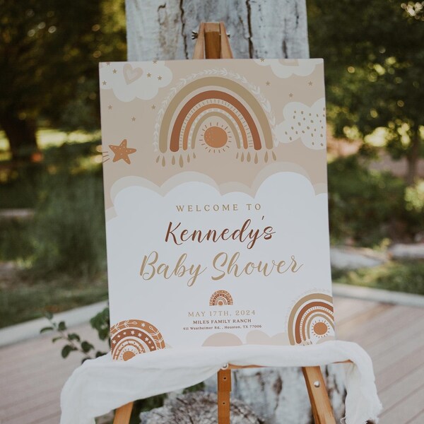 Rainbow Baby Shower Banner - Etsy