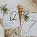 Tropical Wedding Table Numbers Table Numbers Printable | Etsy