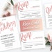 Printable Rose Gold Wedding Invitation Template Suite Rose Gold Foil ...