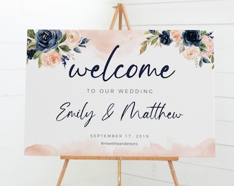 Blush Navy Wedding | Etsy